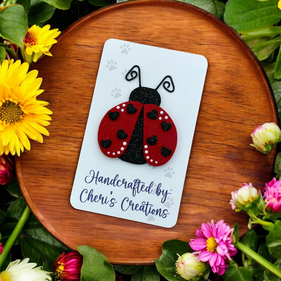 Classic Summer Ladybug Polymer Clay Embellishment – Cheri’s Boutique ...